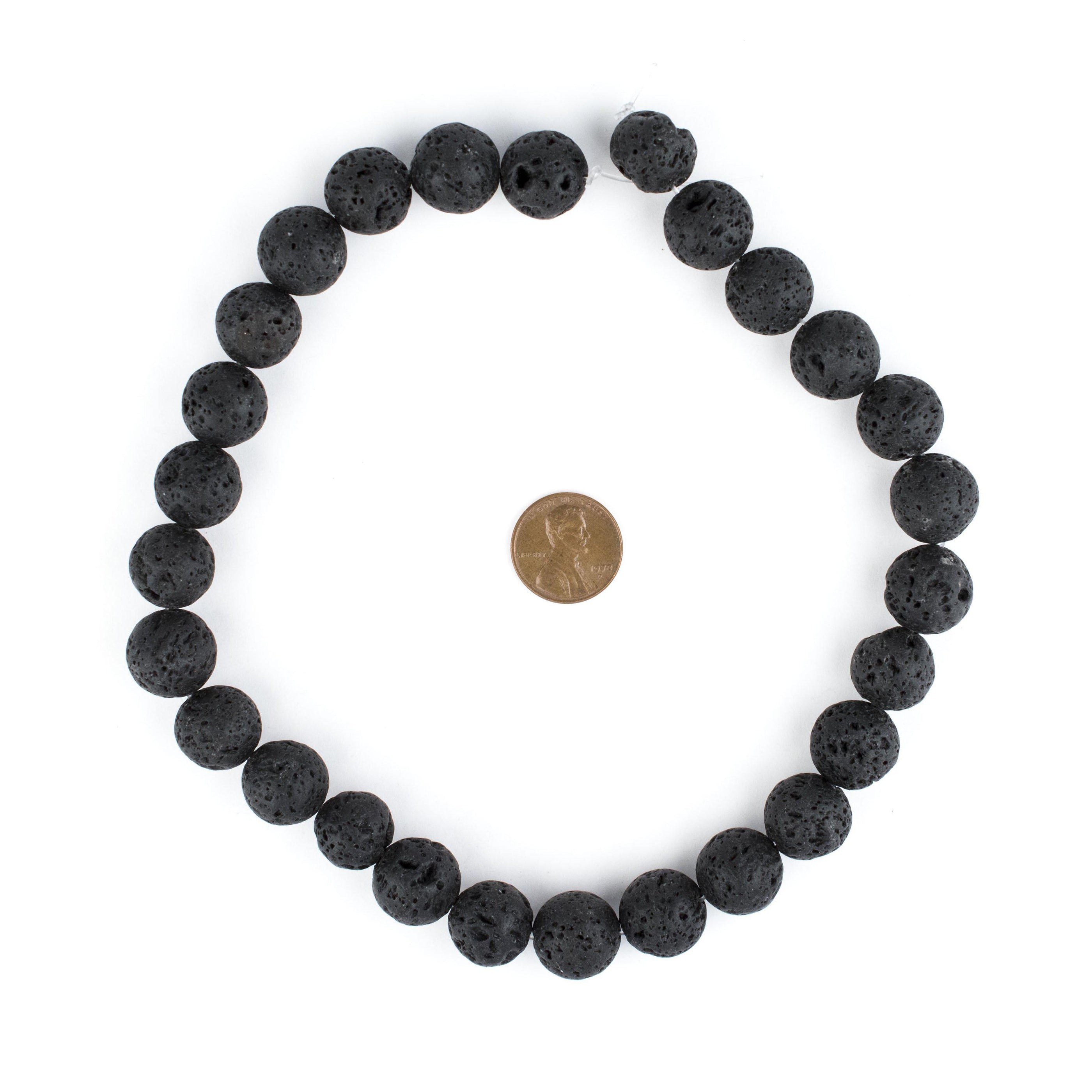 Black Volcanic Lava Beads (14mm) — The Bead Chest