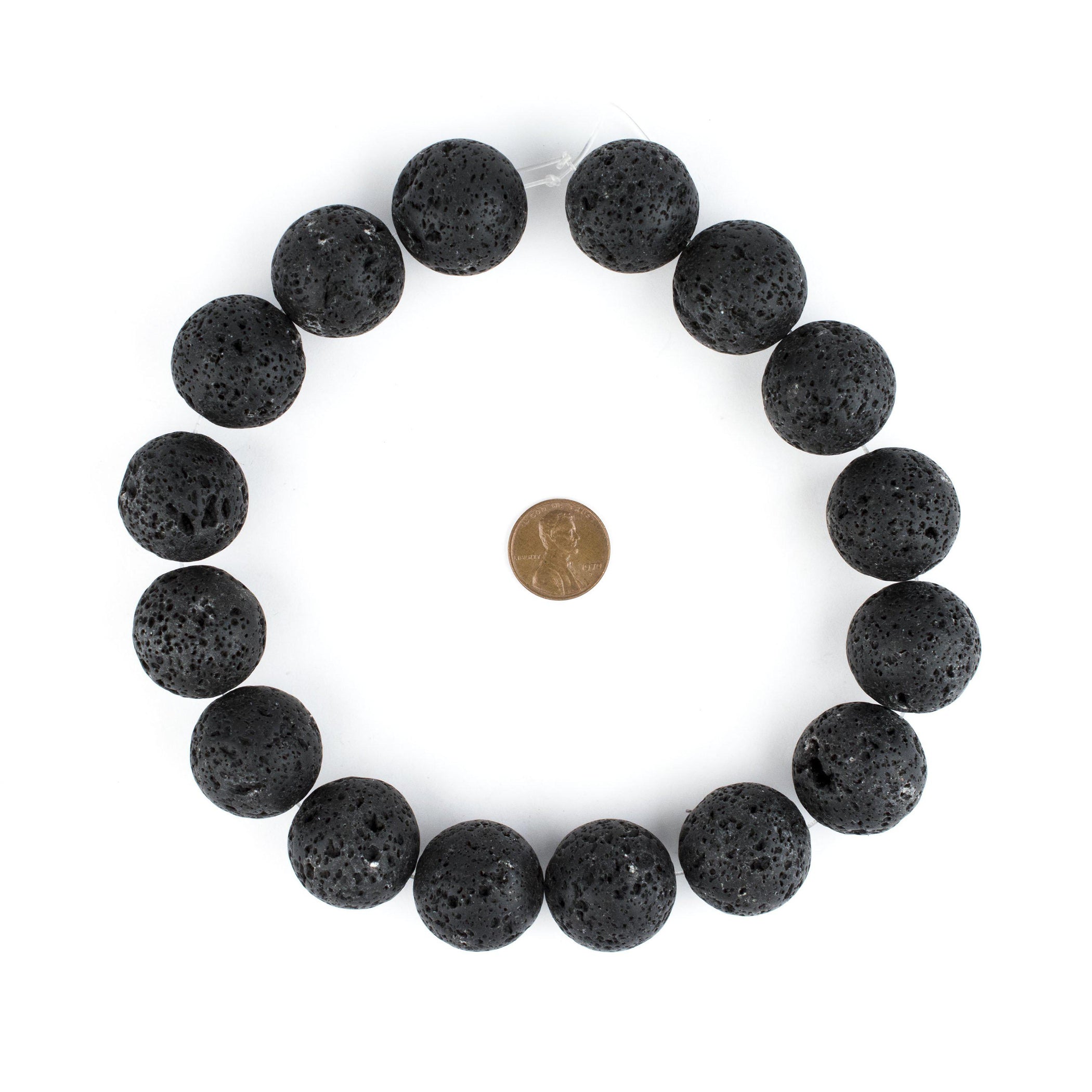Black Volcanic Lava Beads (24mm) — The Bead Chest