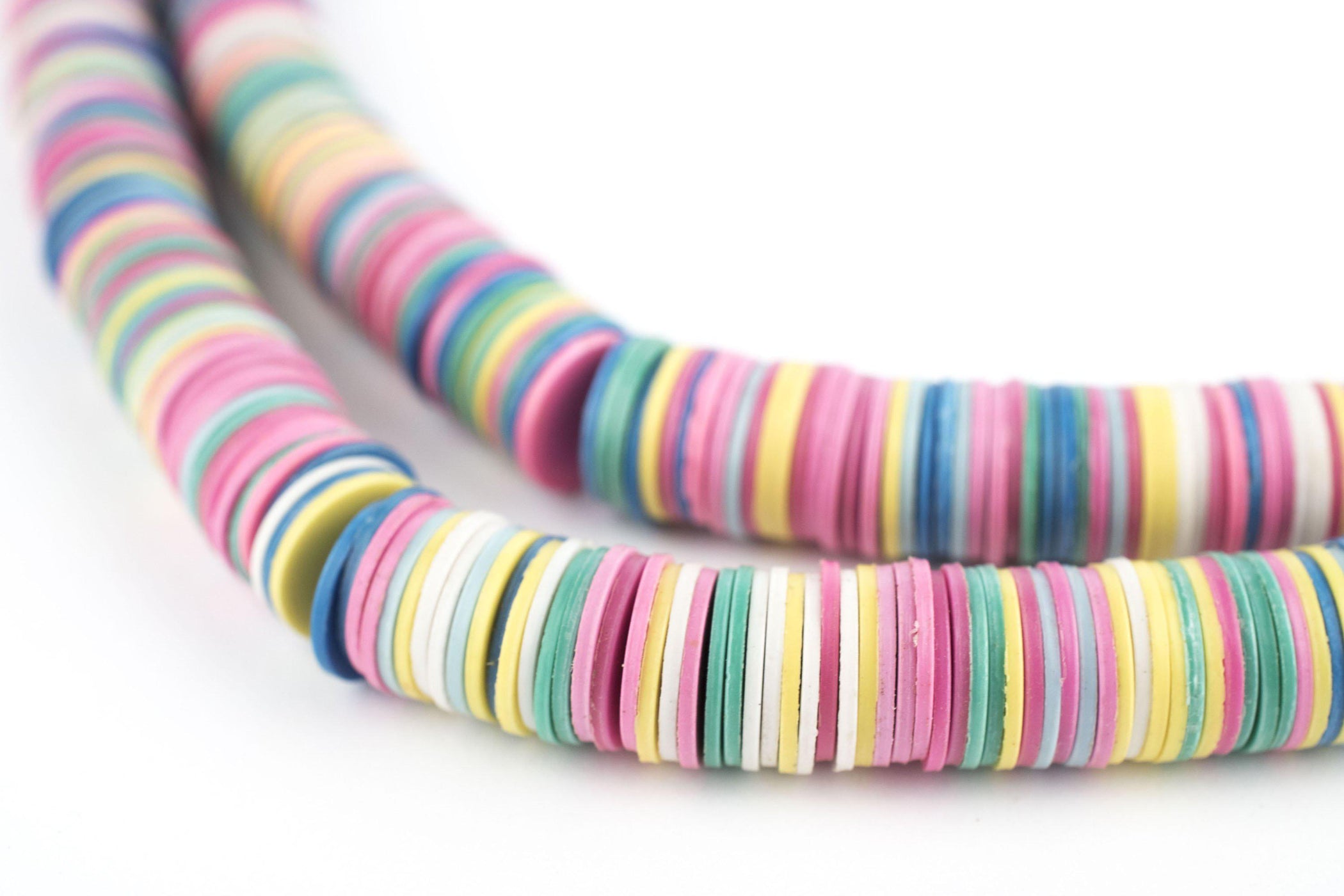 Multicolor Vinyl Phono Record Beads (8mm) — The Bead Chest