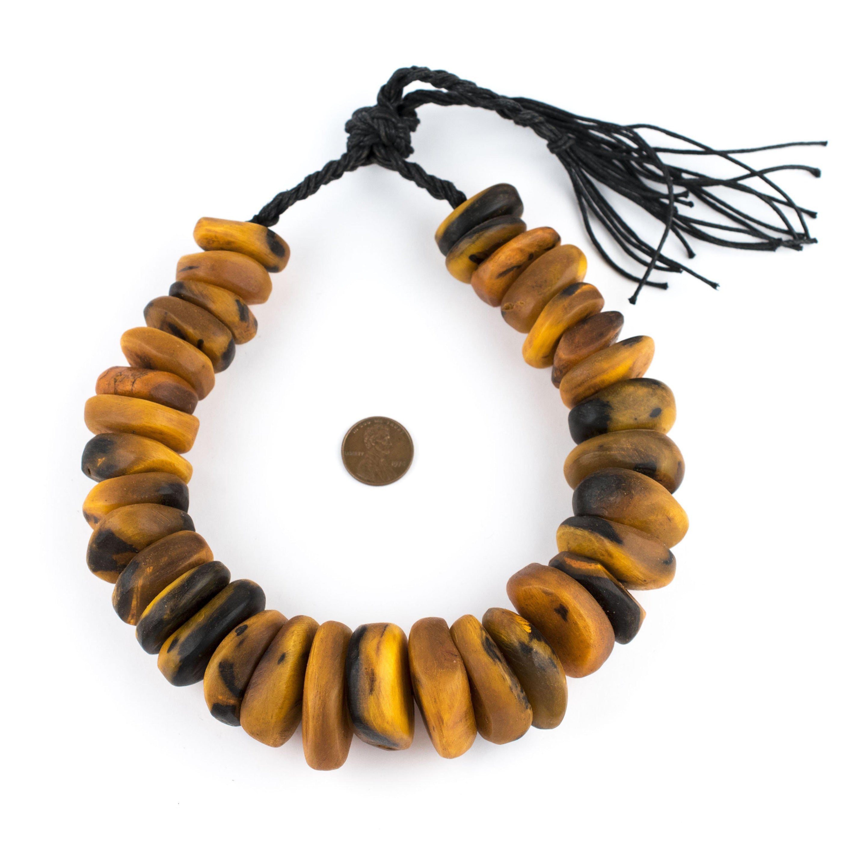 Amber Color Moroccan Horn Beads — The Bead Chest