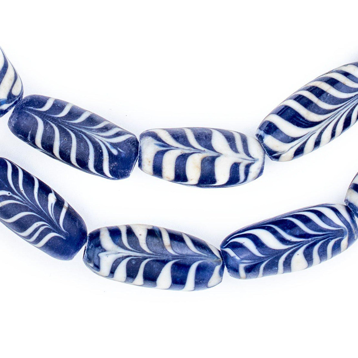Blue Glass Feather Beads — The Bead Chest