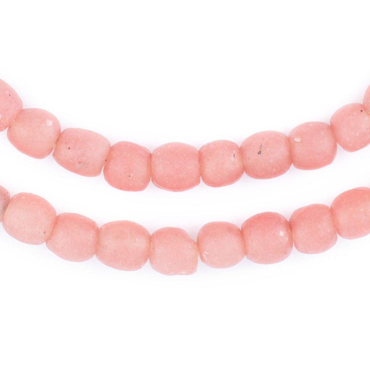 Opaque Rose Pink Recycled Glass Beads (9mm) — The Bead Chest