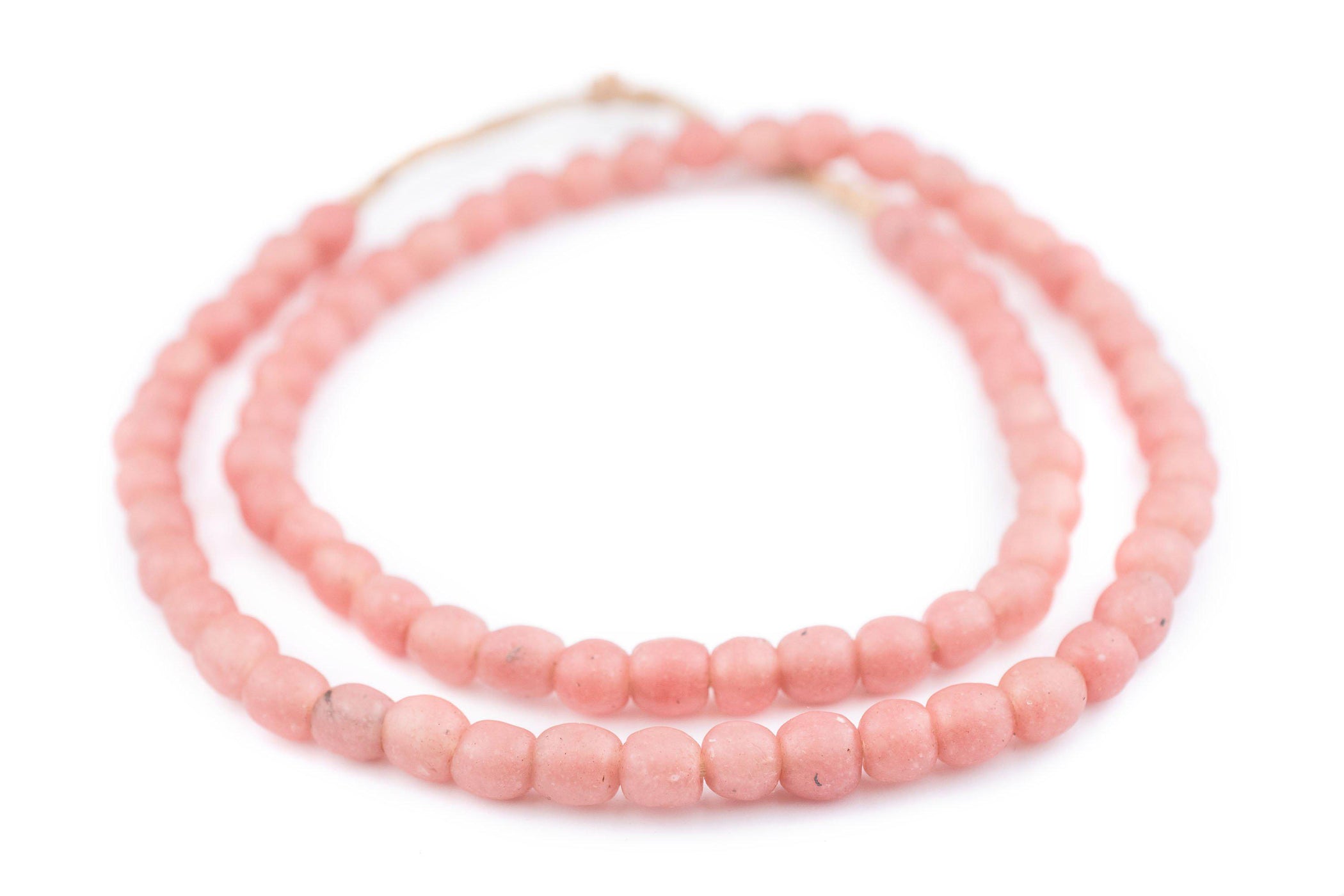 Opaque Rose Pink Recycled Glass Beads (9mm) — The Bead Chest