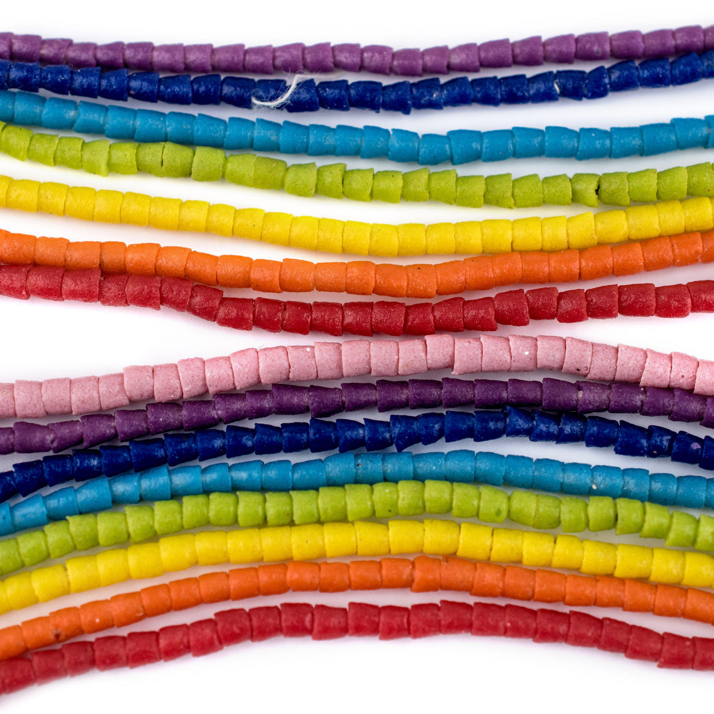 8 Strand Bundle: Ghana Sandcast Seed Beads — The Bead Chest