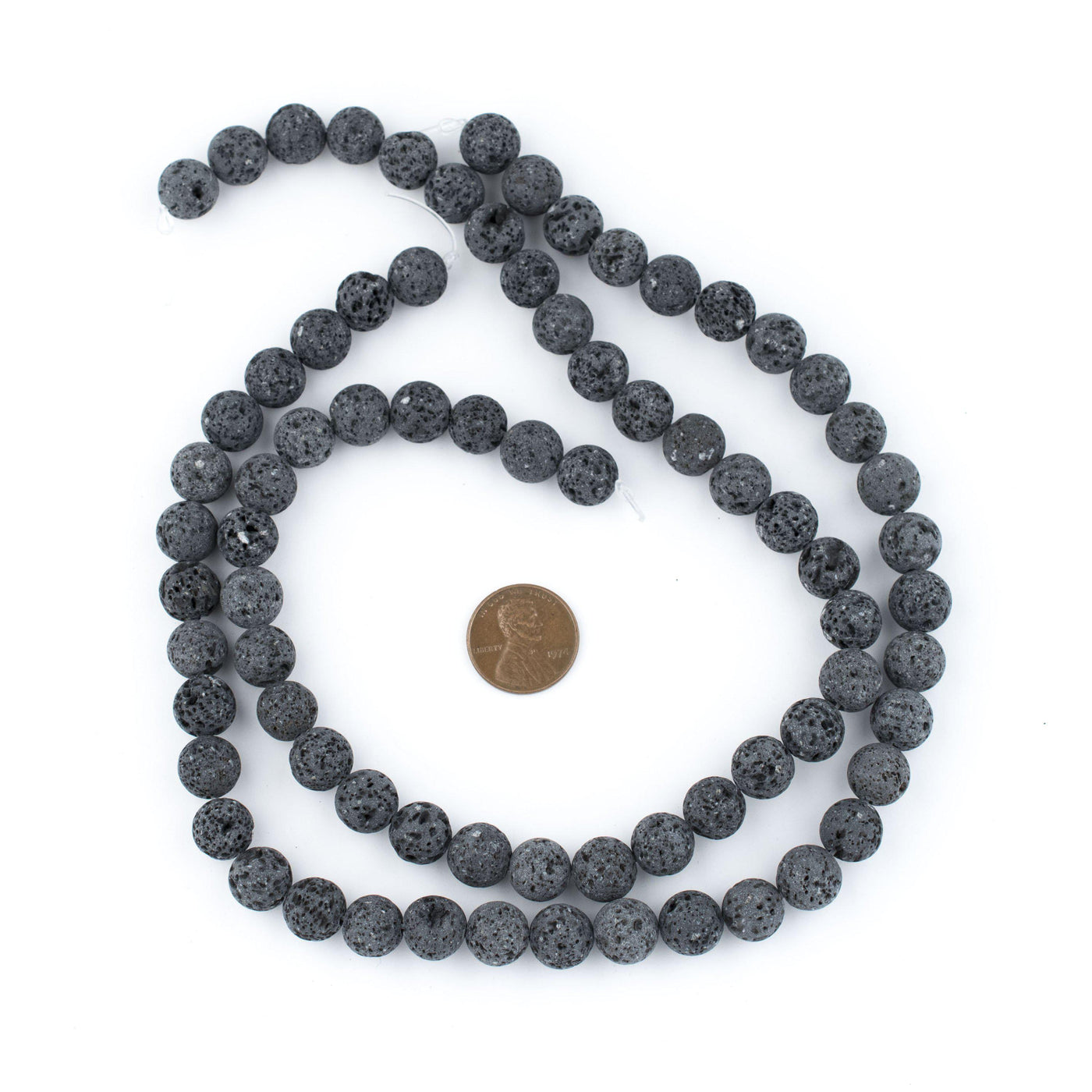 Grey Volcanic Lava Beads (10mm) — The Bead Chest