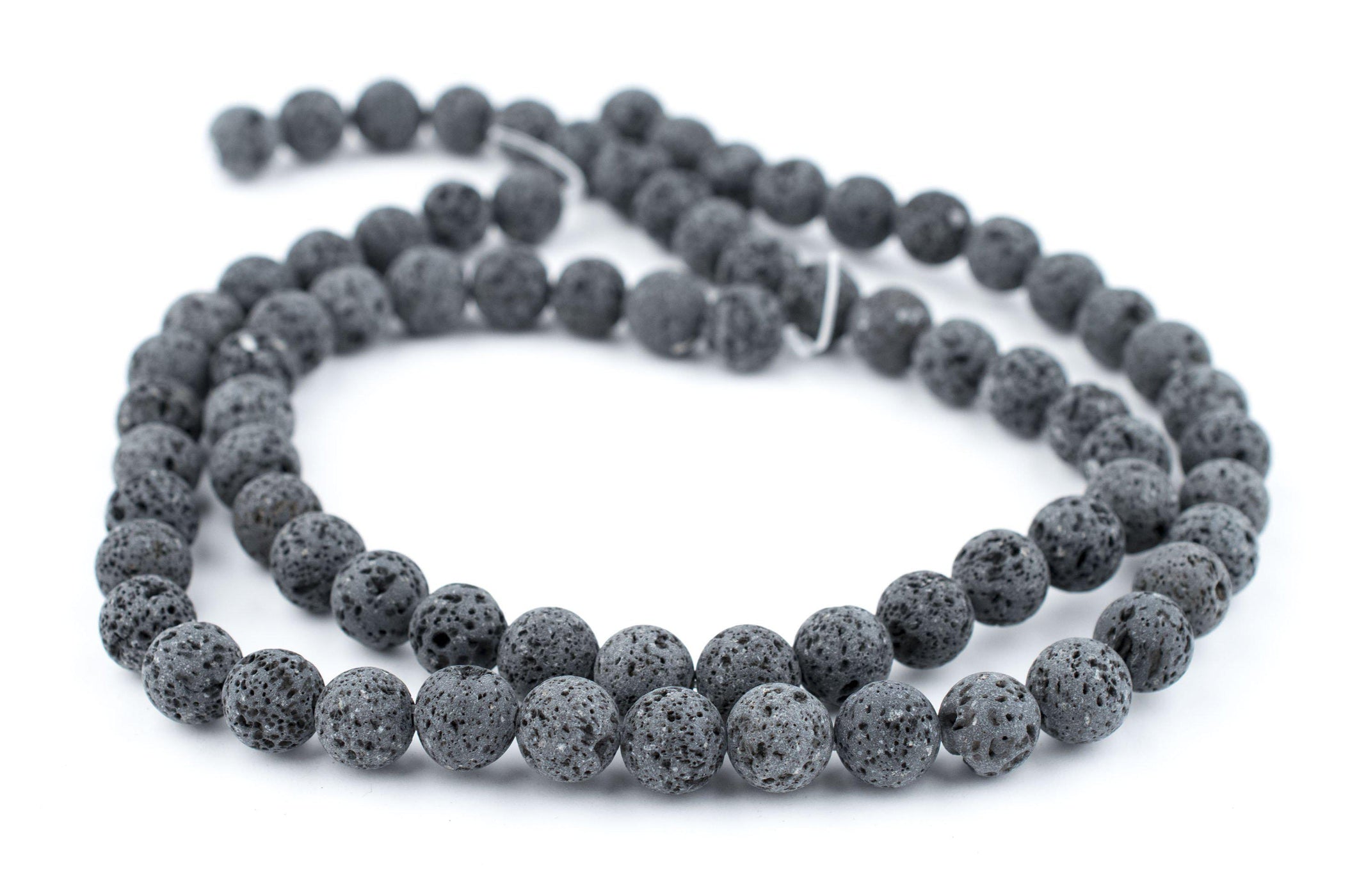 Grey Volcanic Lava Beads (10mm) — The Bead Chest