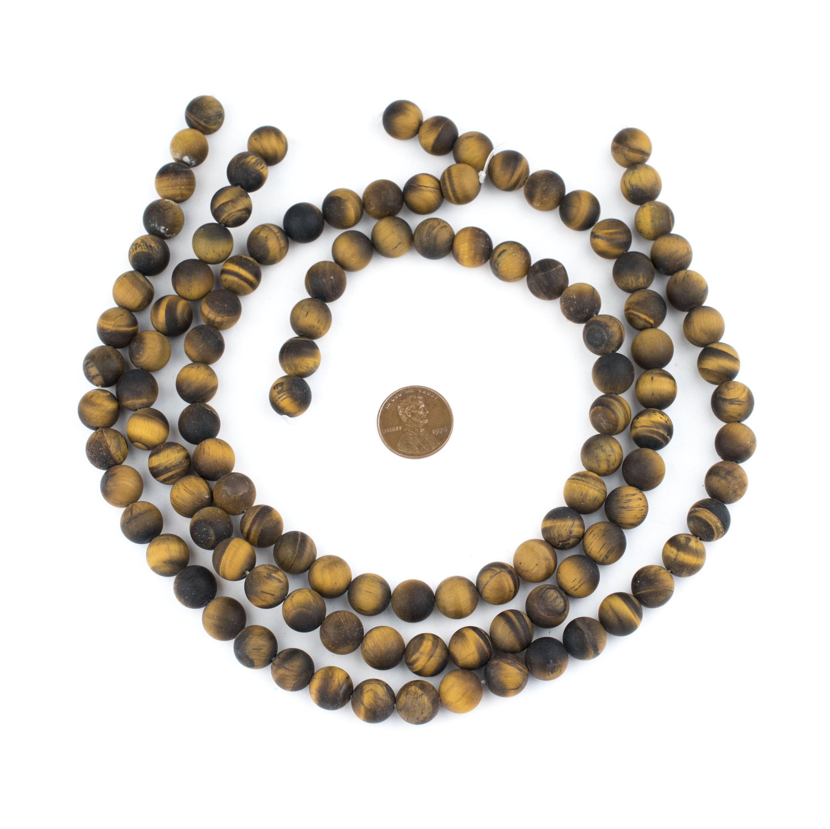 Matte Tiger Eye Beads (10mm) — The Bead Chest