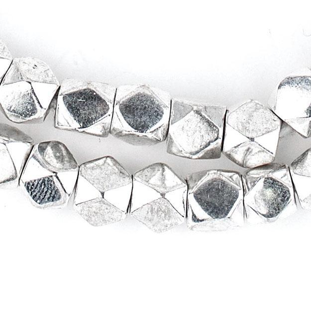 Silver Faceted Diamond Cut Beads (7mm) — The Bead Chest