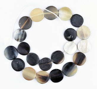 Circular Natural Horn Beads (16mm) — The Bead Chest