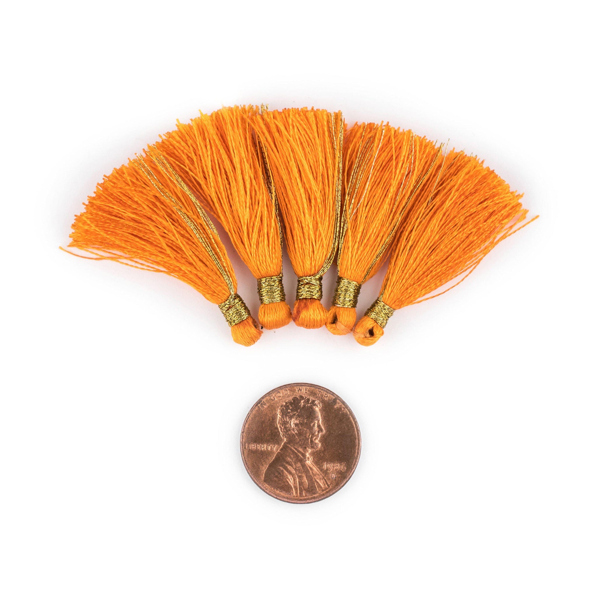 Orange 3cm Silk Tassels (5 Pack) — The Bead Chest