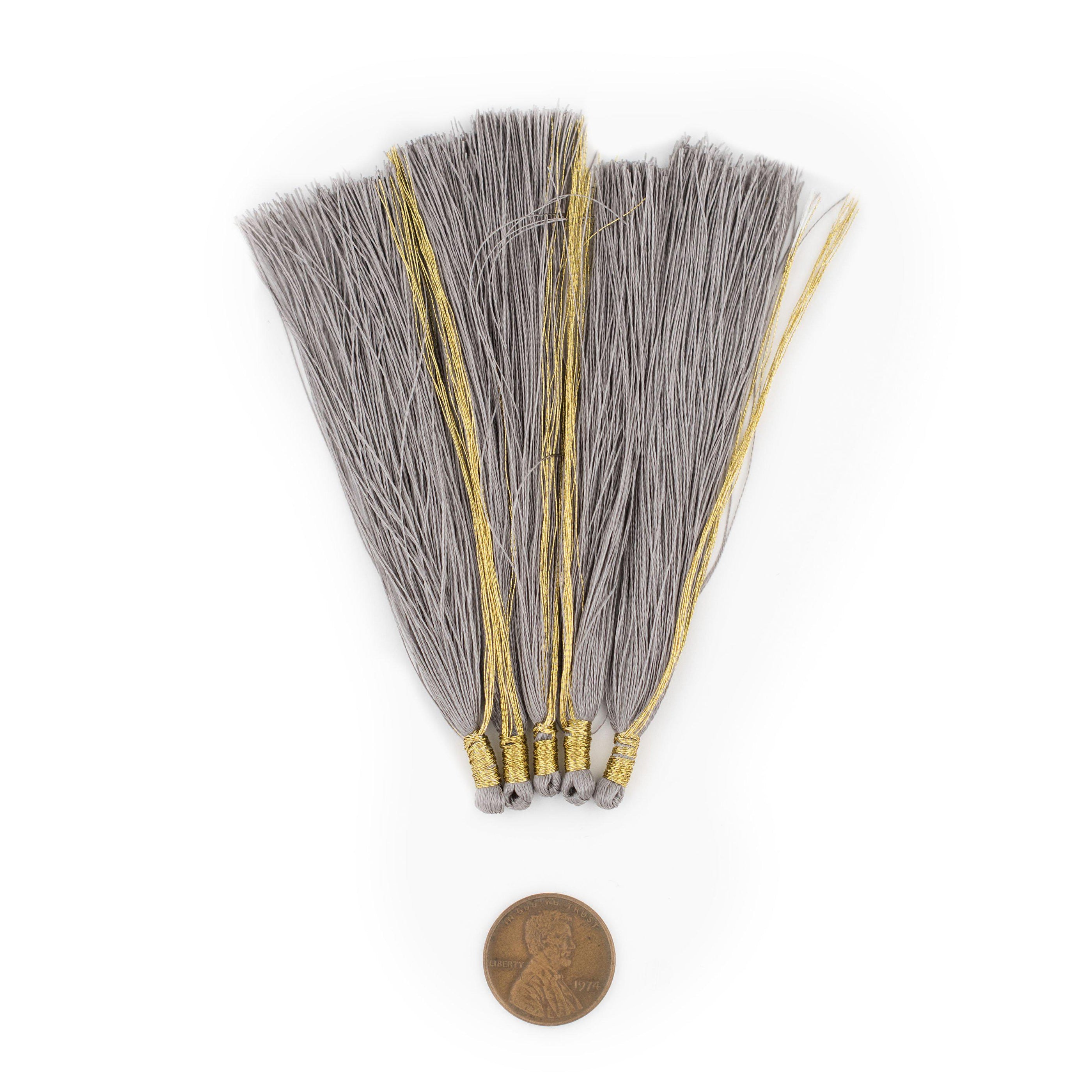 Silver Color 9cm Silk Tassels (5 Pack) — The Bead Chest