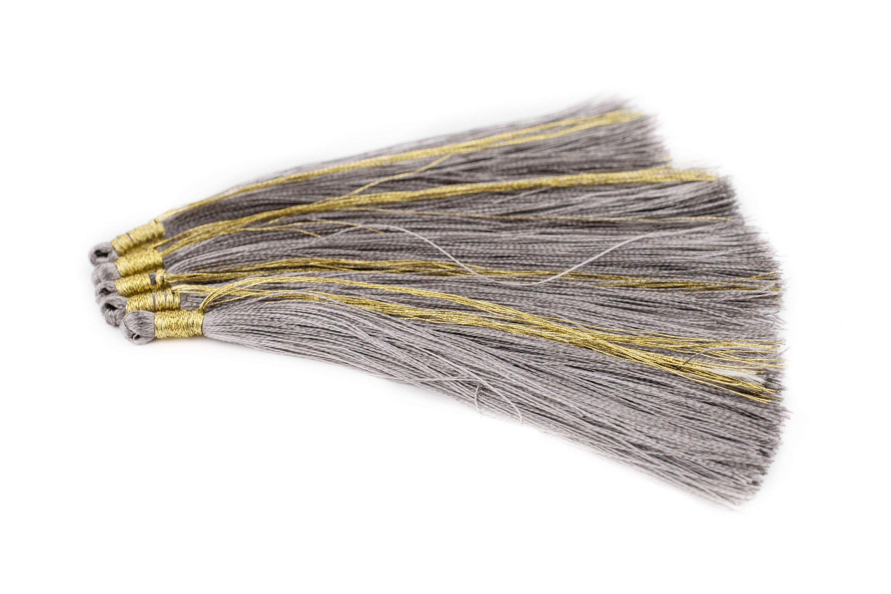 Silver Color 9cm Silk Tassels (5 Pack) — The Bead Chest