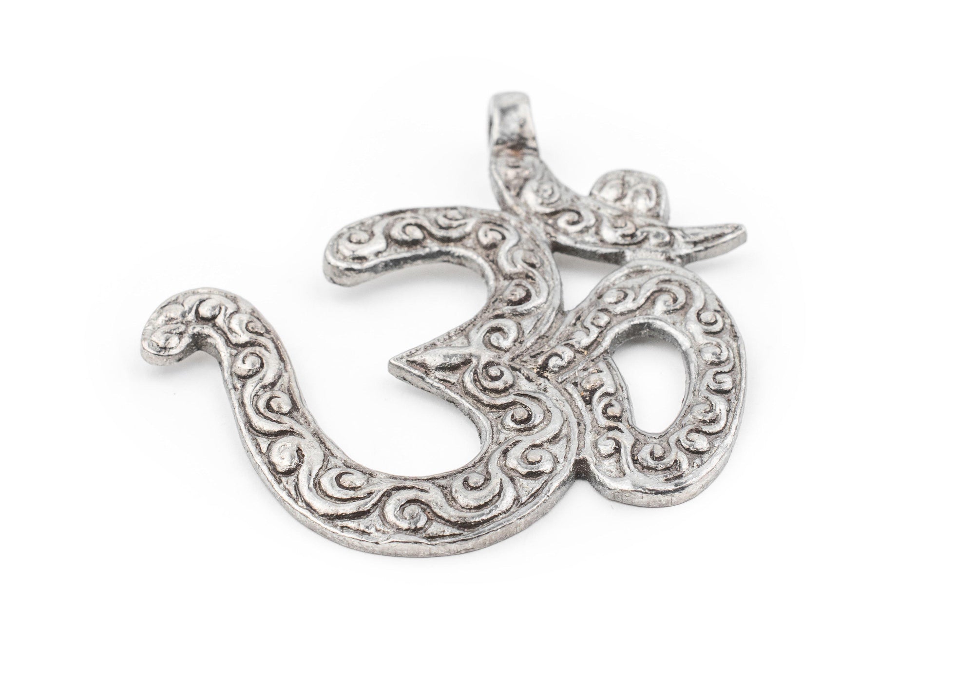 Silver Om Pendant (65x65mm) — The Bead Chest