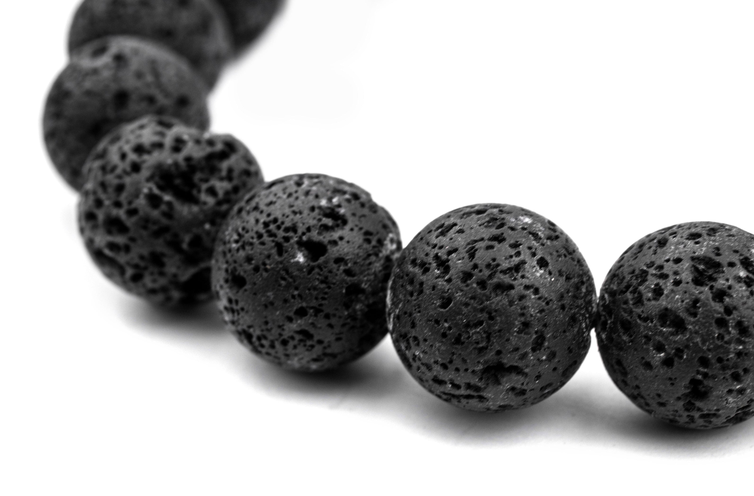 Black Volcanic Lava Beads (16mm) — The Bead Chest