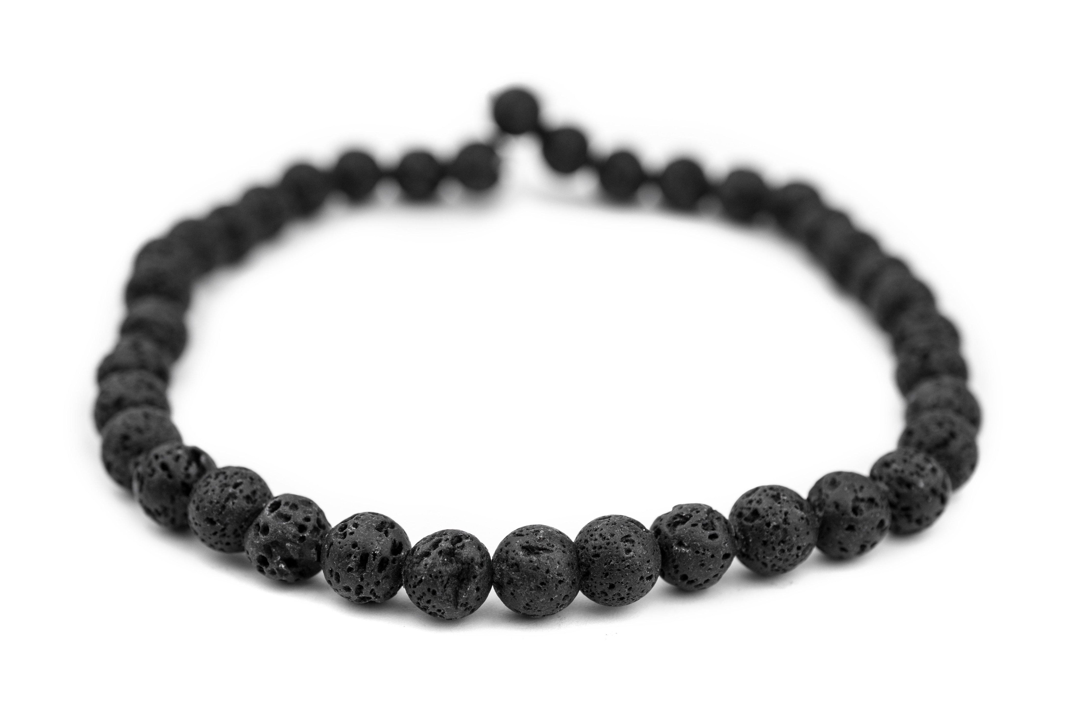 Black Volcanic Lava Beads (10mm) (Large Hole) — The Bead Chest