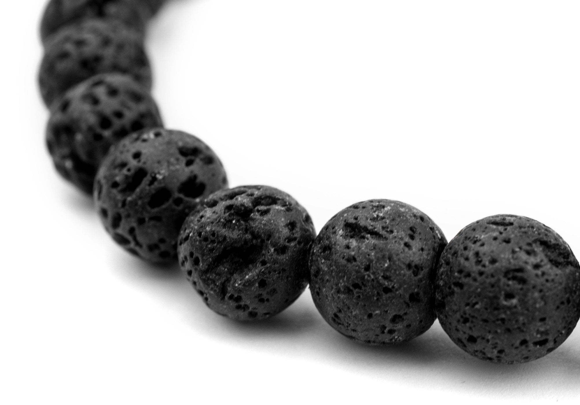 Black Volcanic Lava Beads (10mm) (Large Hole) — The Bead Chest