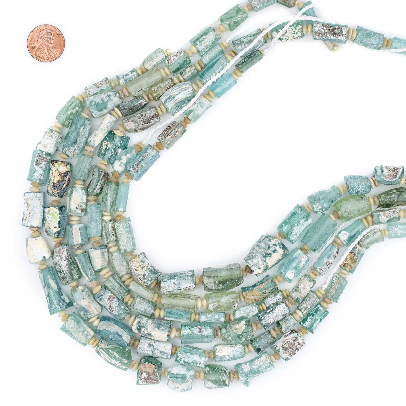 Rectangular Ancient Roman Glass Beads (Pastel Colors) — The Bead Chest