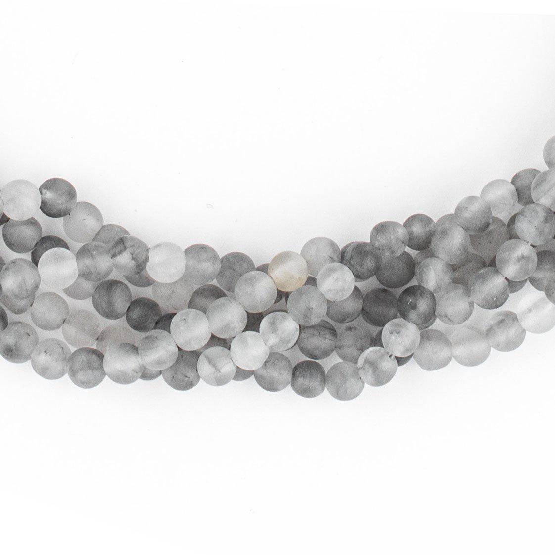 Matte Round Cloudy Quartz Beads (4mm) — The Bead Chest