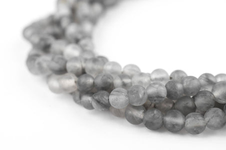 Matte Round Cloudy Quartz Beads (4mm) — The Bead Chest
