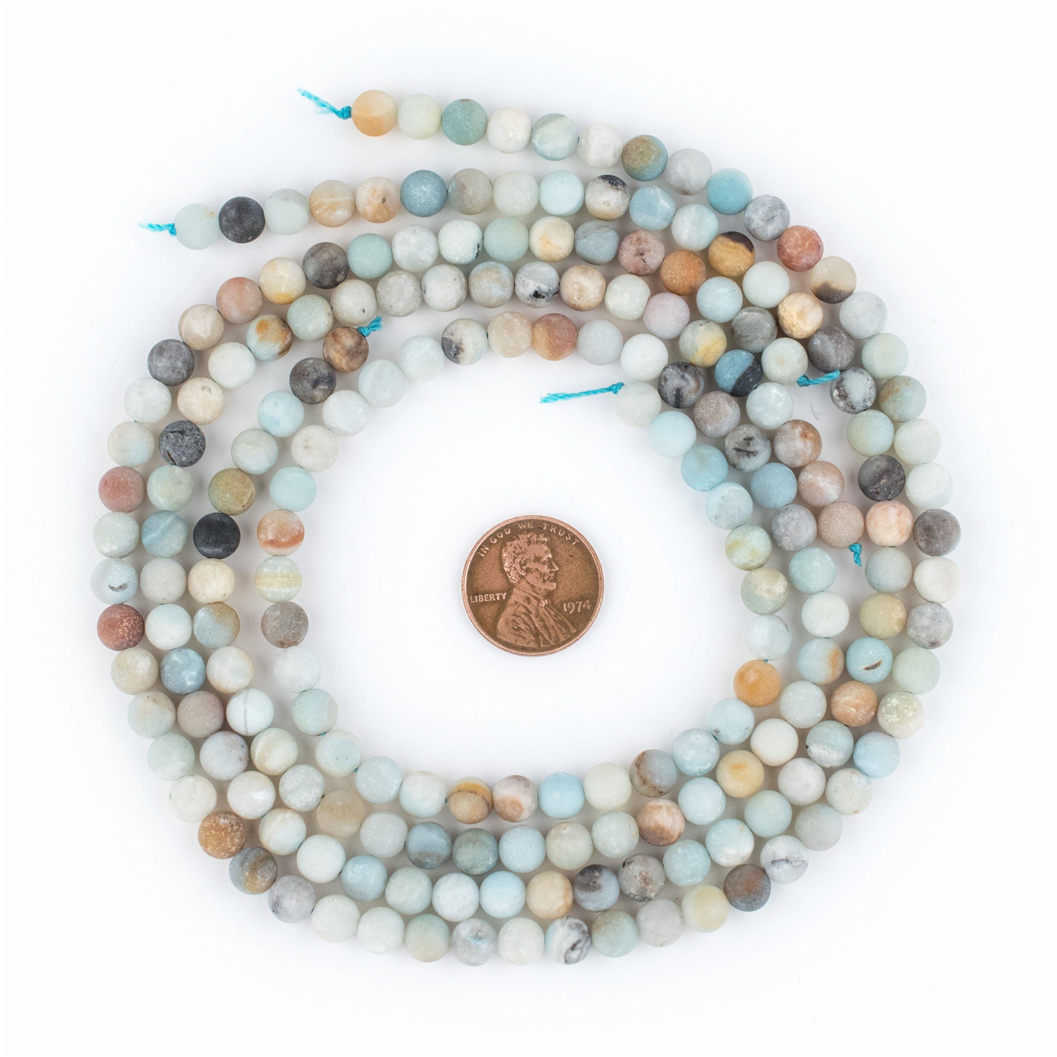 Matte Spherical Amazonite Stone Beads (6mm) — The Bead Chest