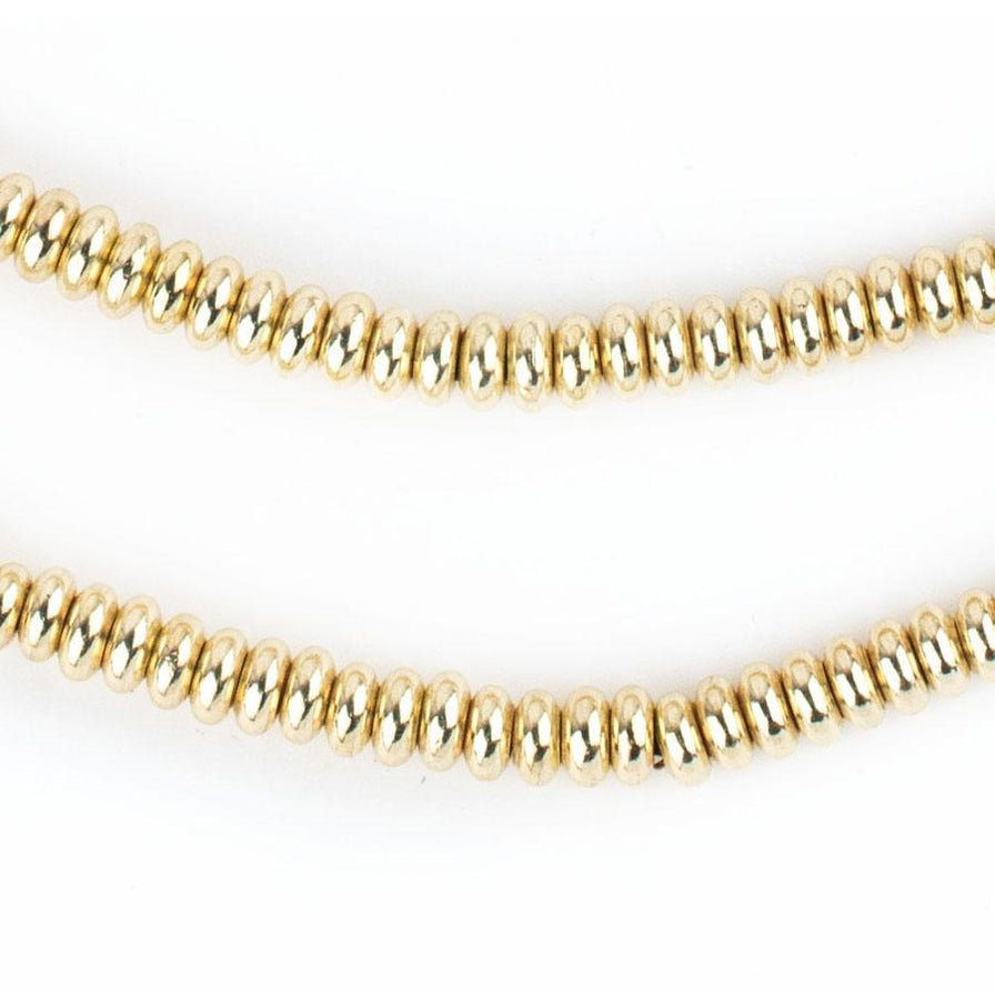 Smooth Gold Rondelle Beads (5mm) — The Bead Chest