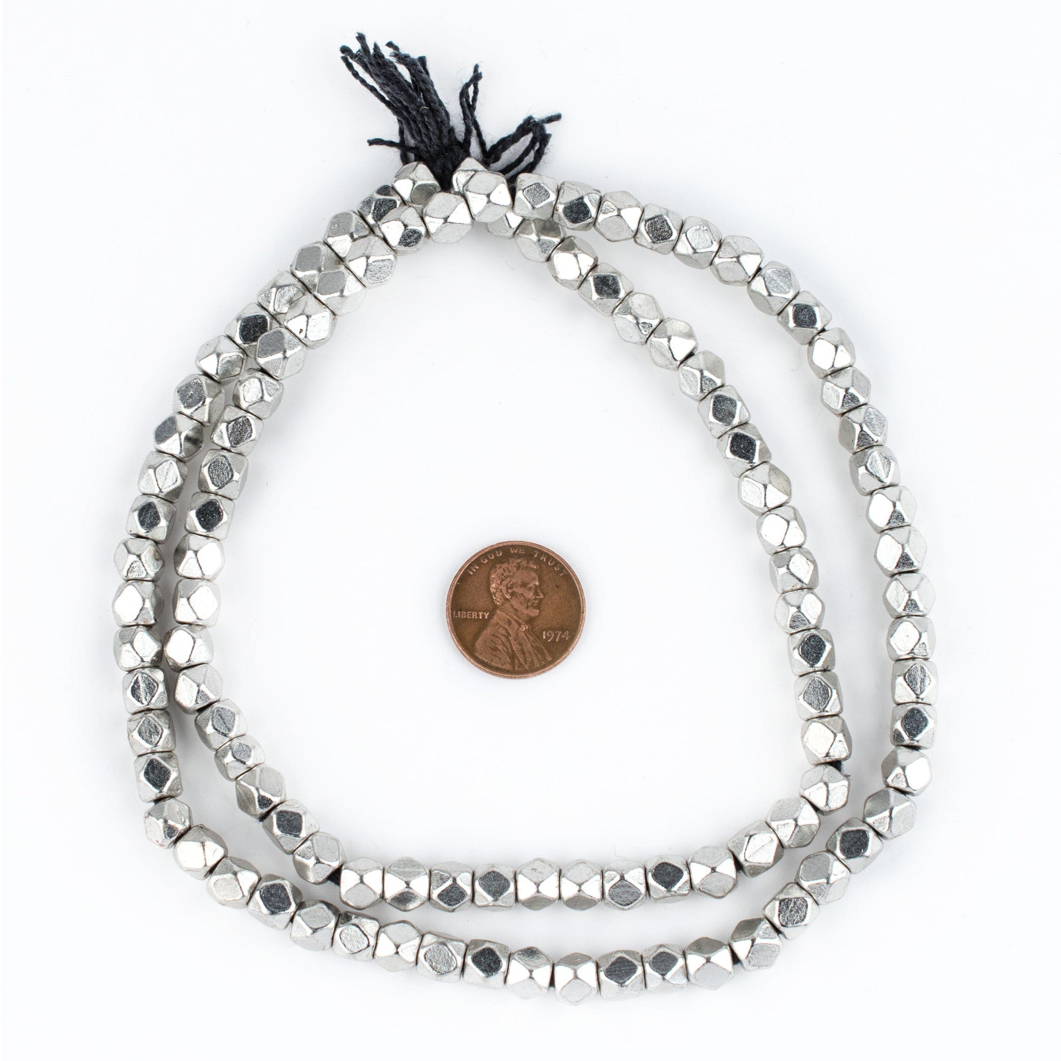 Silver Faceted Diamond Cut Beads (6mm) — The Bead Chest