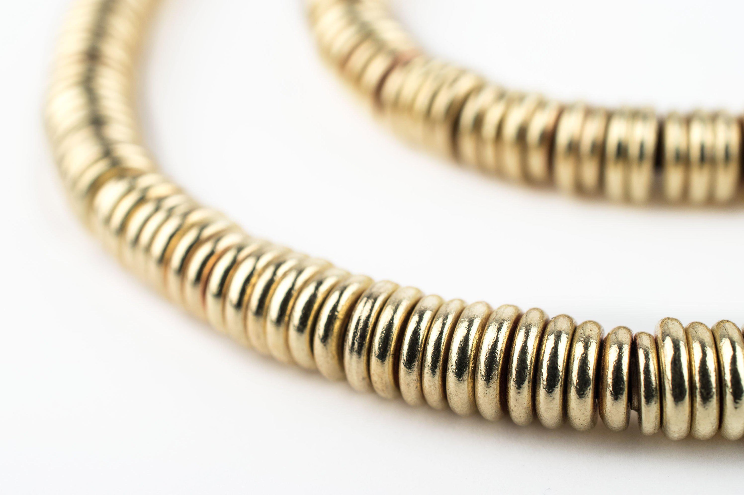 Smooth Extra Large Gold Heishi Beads (6mm) — The Bead Chest