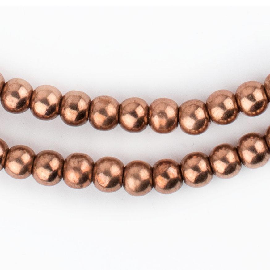 Copper Round Sphere Beads (6mm) — The Bead Chest