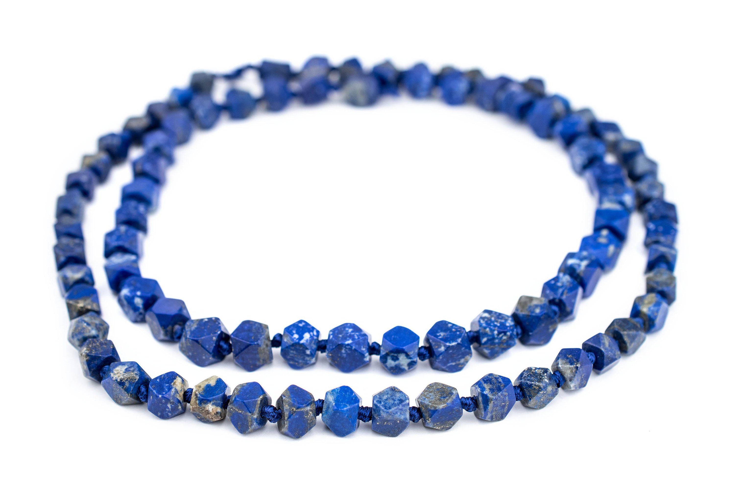Cornerless Cube Lapis Lazuli Beads (7-10mm) — The Bead Chest