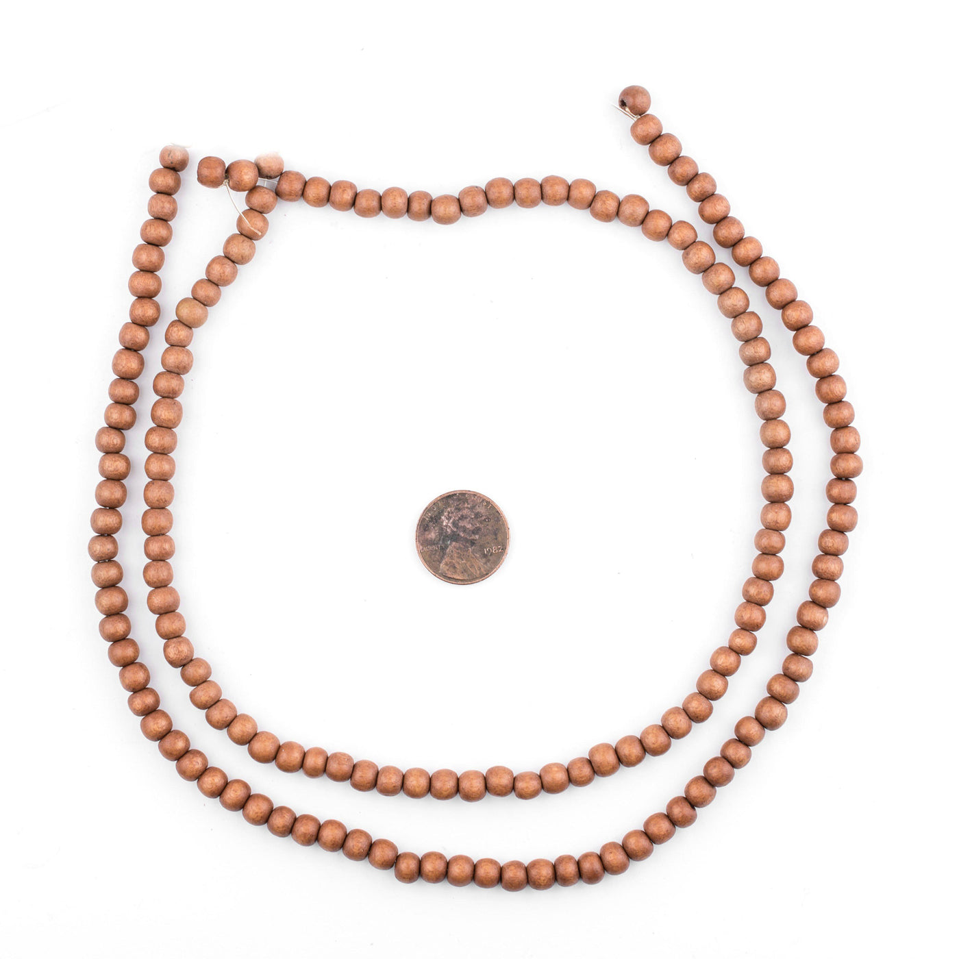 Light Brown Natural Wood Beads (6mm) — The Bead Chest