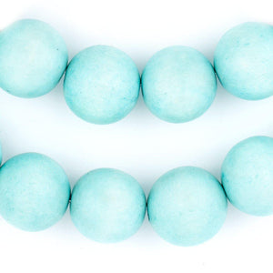Mint Green Natural Wood Beads (20mm) — The Bead Chest