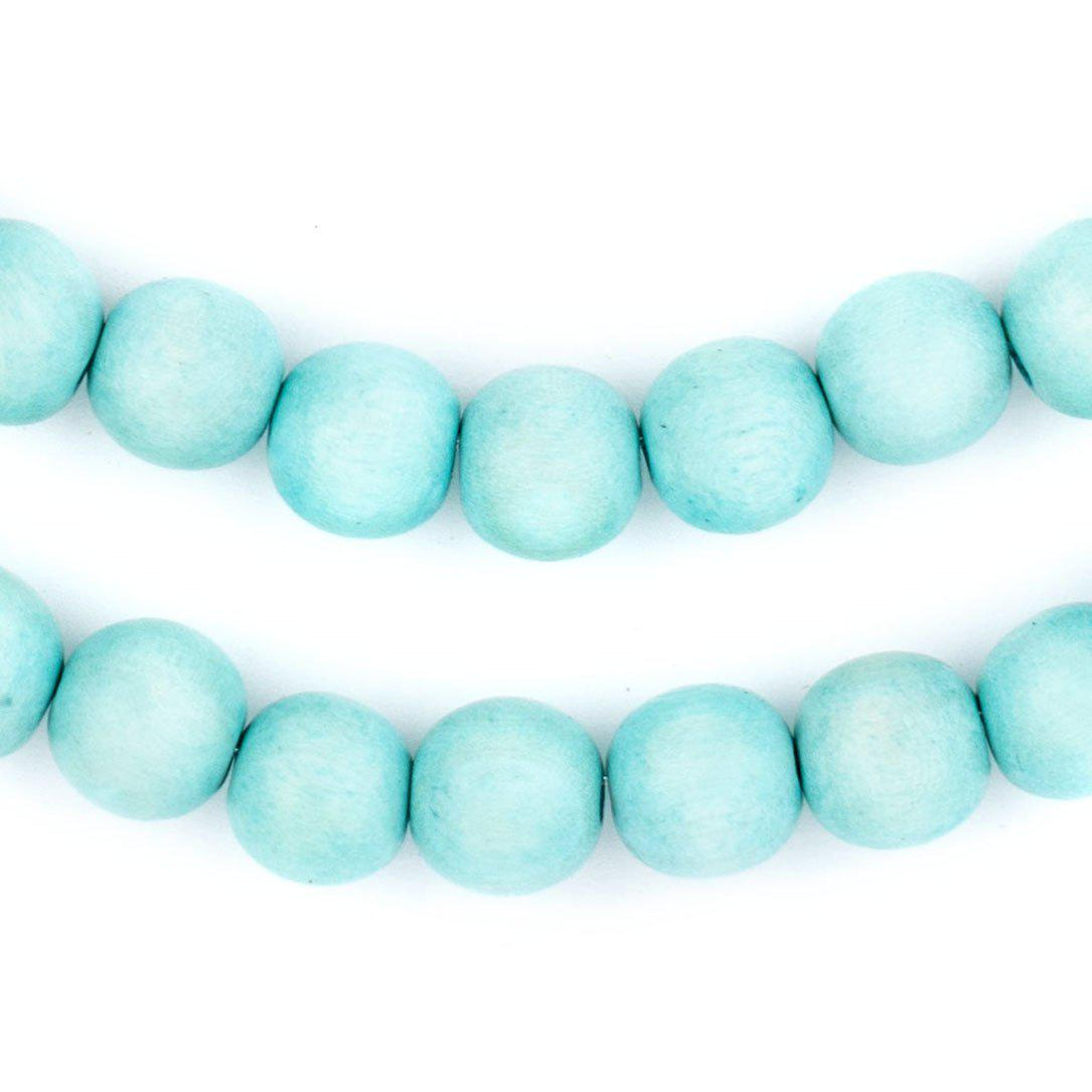 Mint Green Natural Wood Beads (10mm) — The Bead Chest