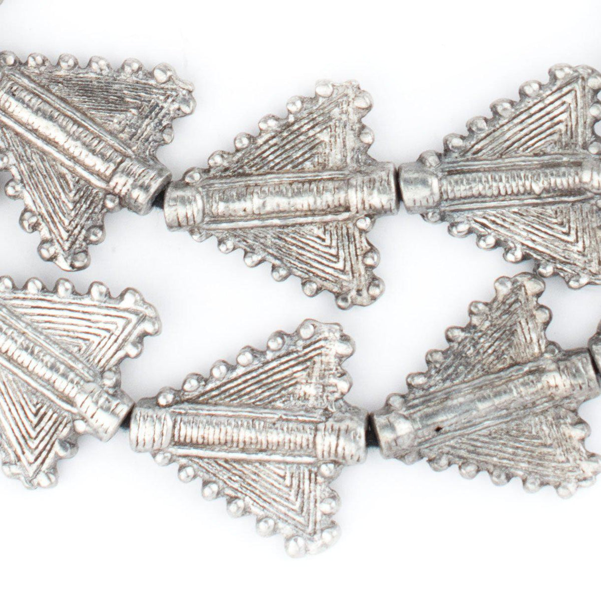 Silver Triangular Baule Beads (27x26mm) — The Bead Chest