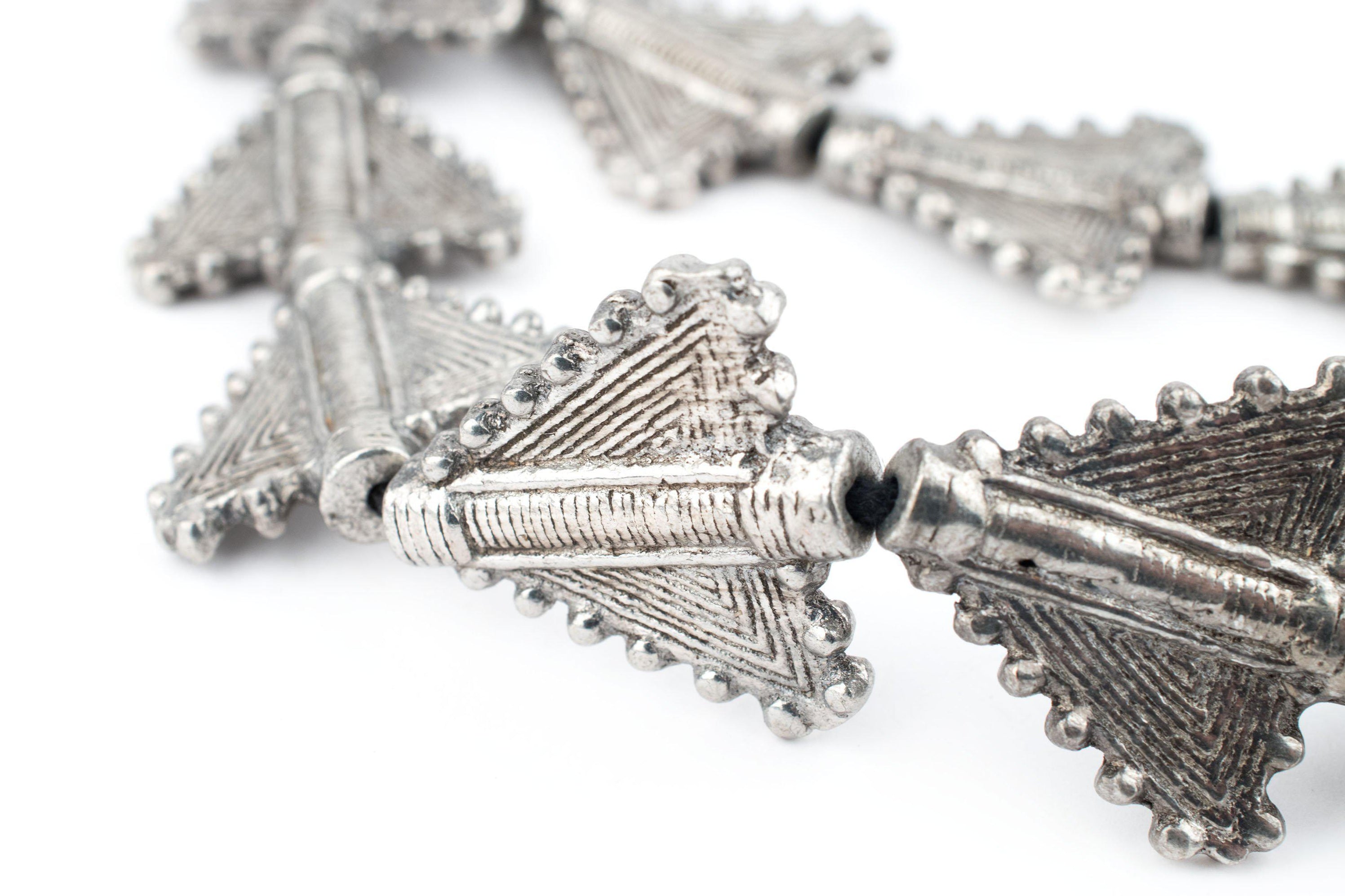 Silver Triangular Baule Beads (27x26mm) — The Bead Chest