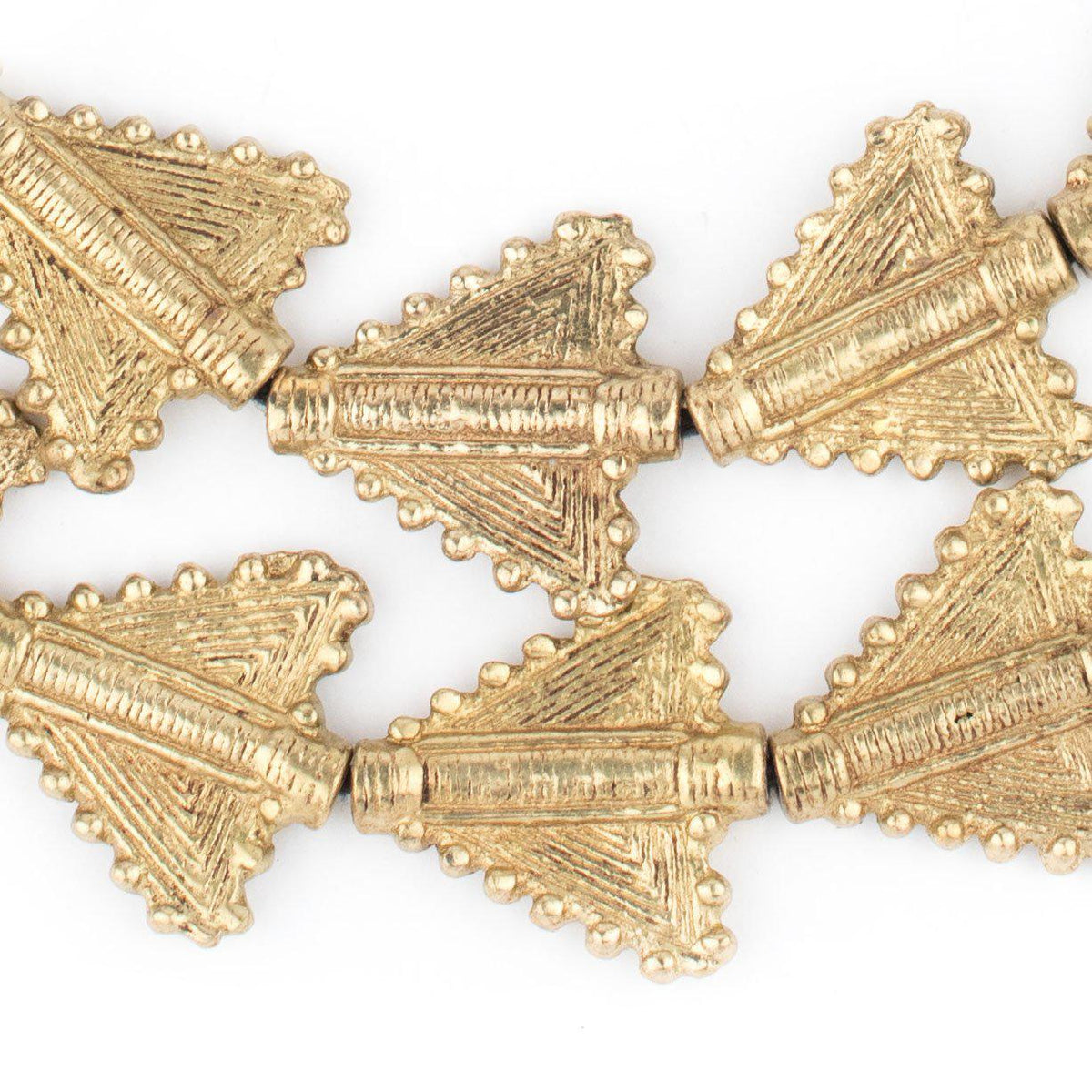 Brass Triangular Baule Beads (27x26mm) — The Bead Chest