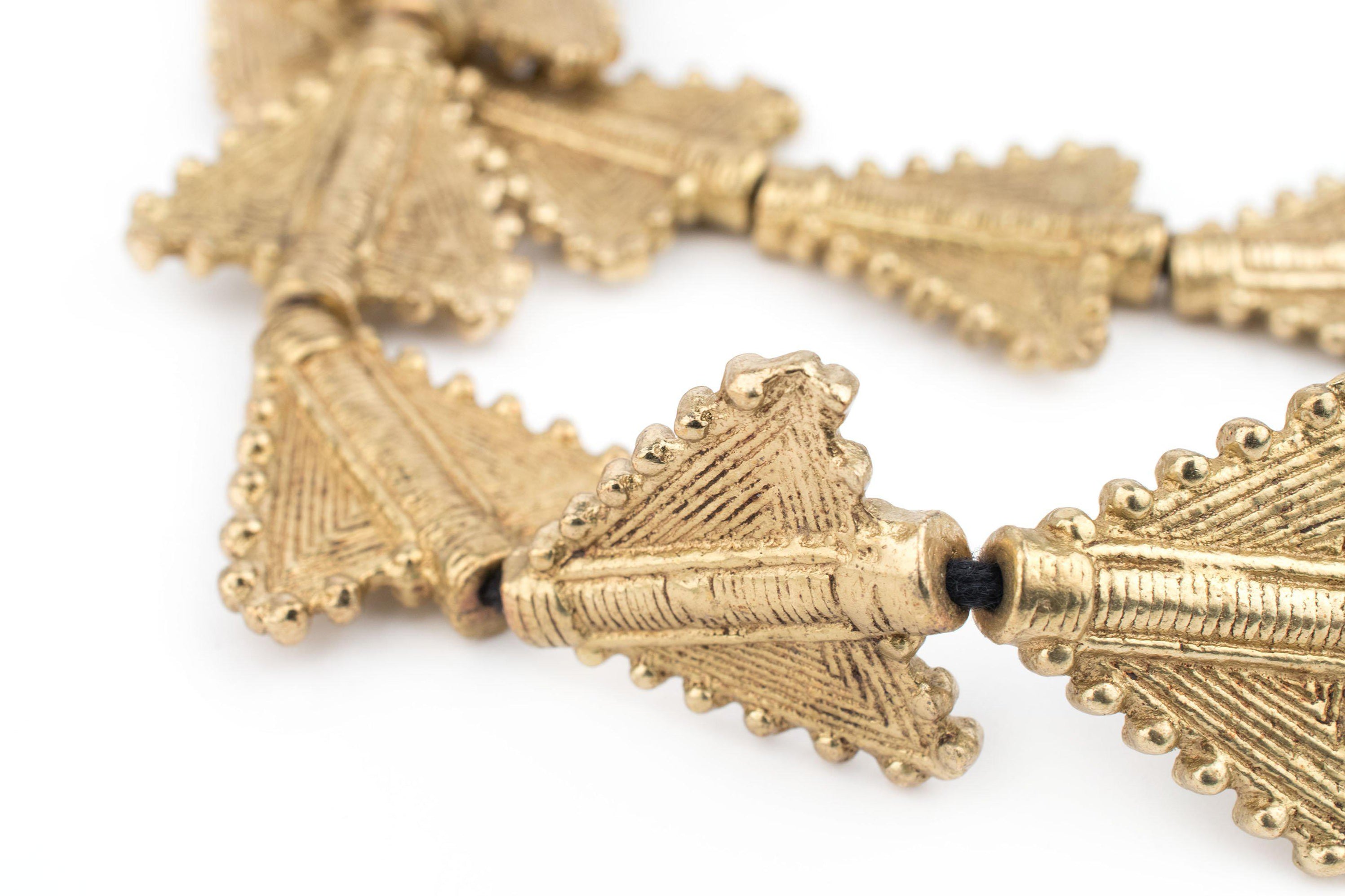 Brass Triangular Baule Beads (27x26mm) — The Bead Chest