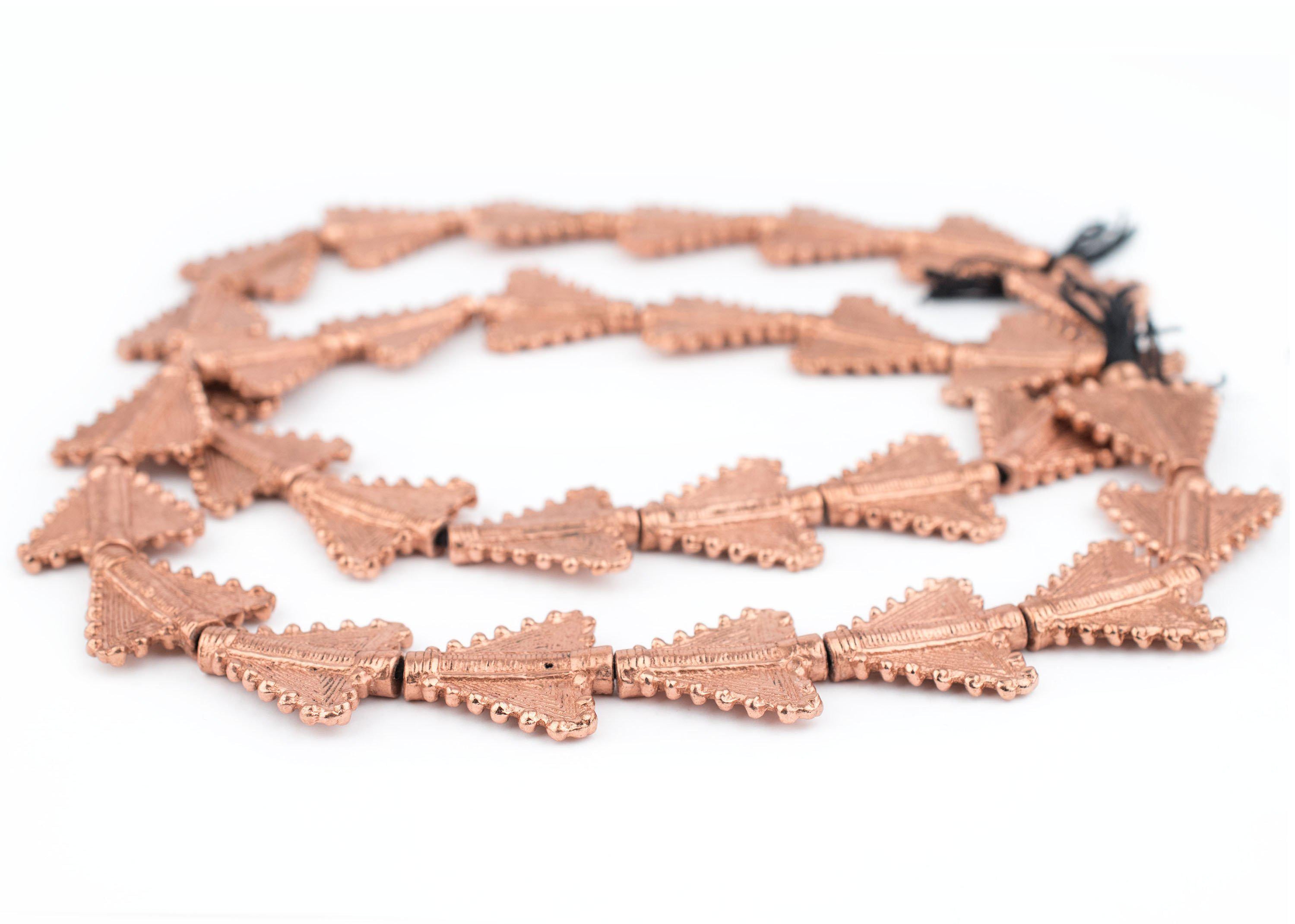 Copper Triangular Baule Beads (27x26mm) — The Bead Chest