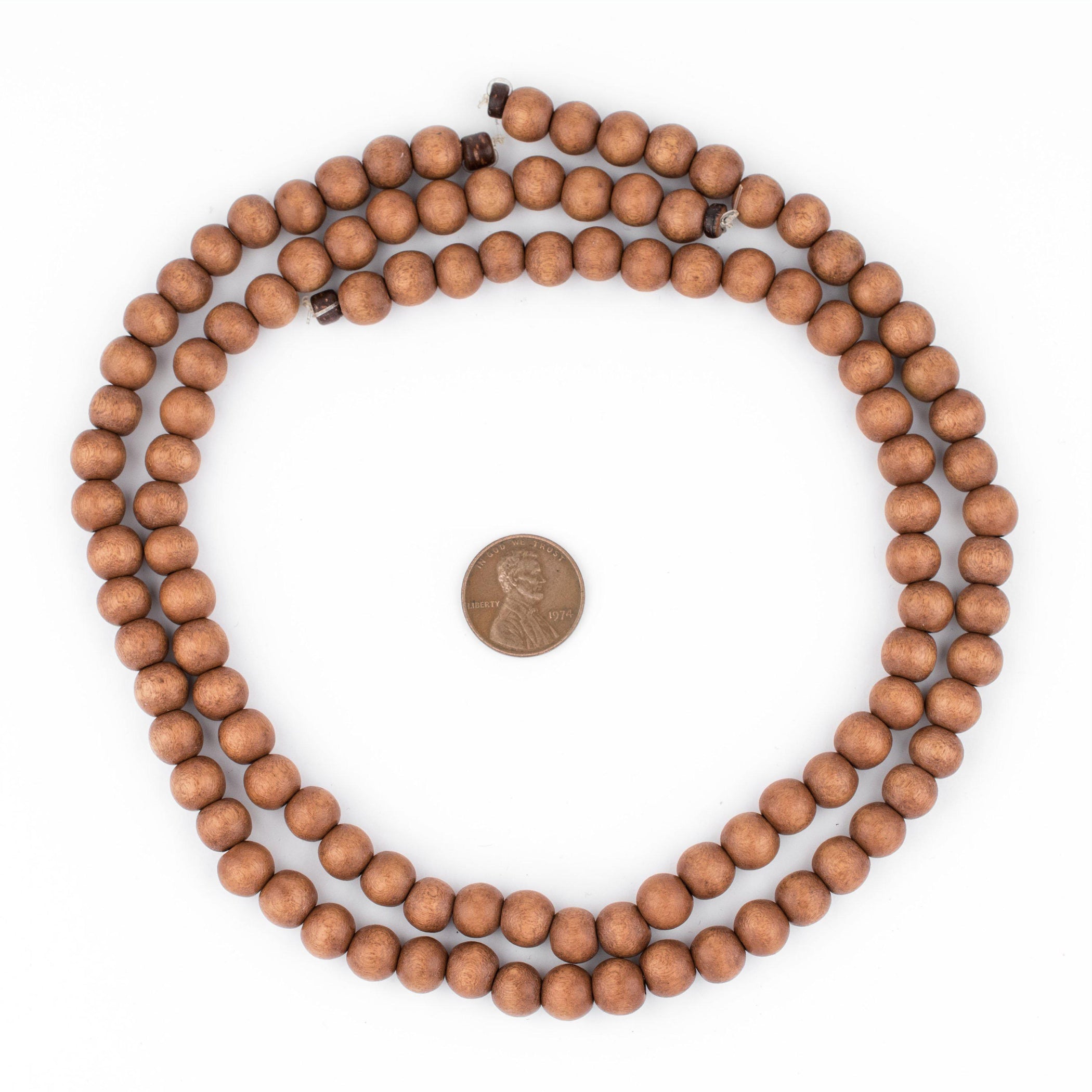 Light Brown Natural Wood Beads (8mm) — The Bead Chest