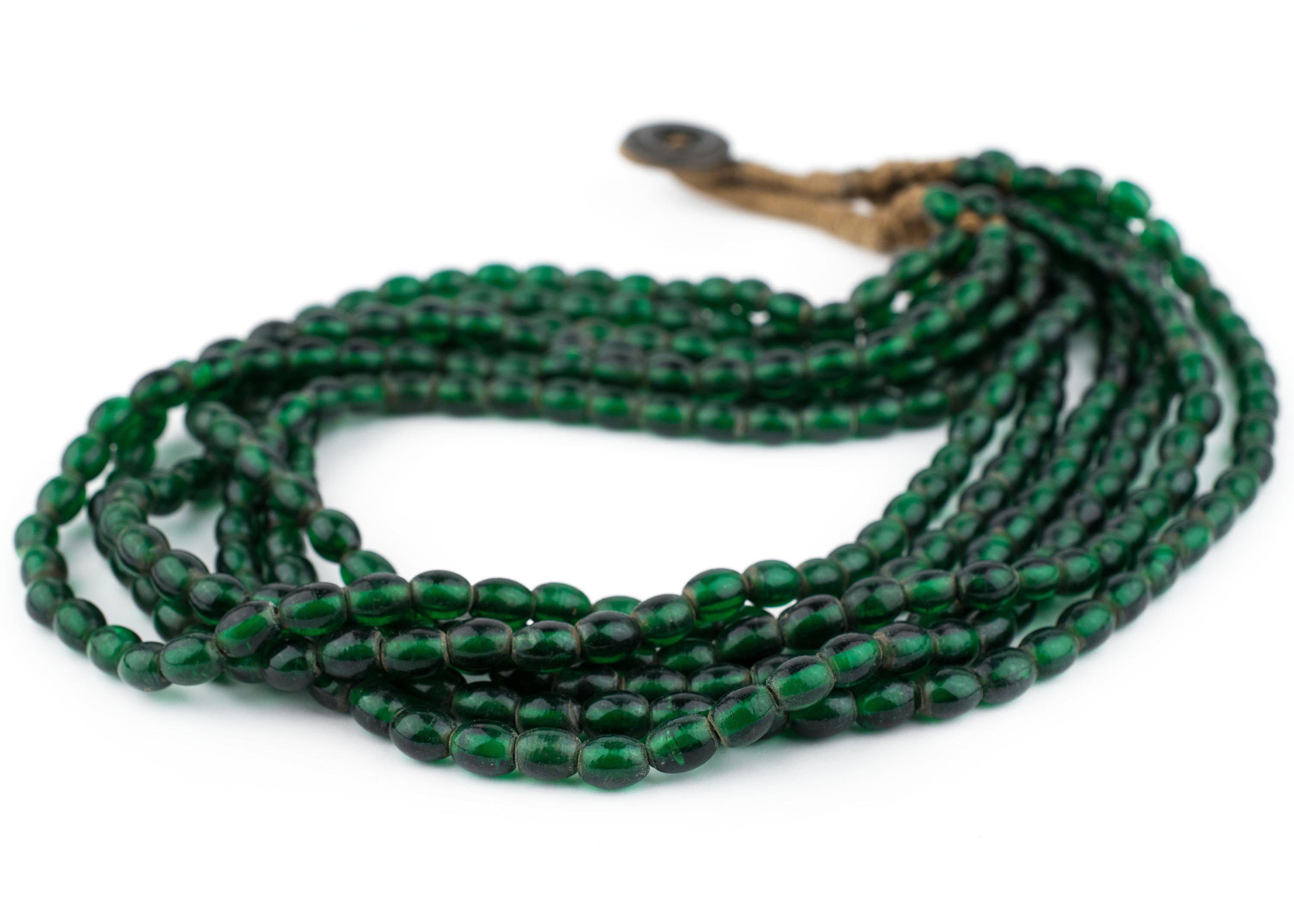 Translucent Green Naga Bead Necklace — The Bead Chest