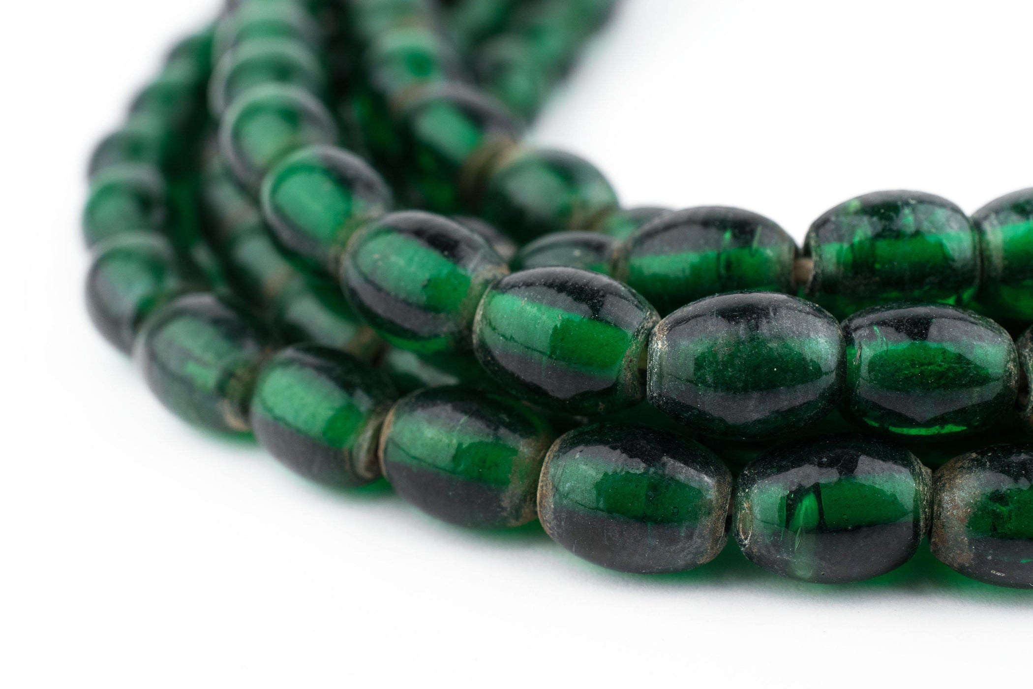 Translucent Green Naga Bead Necklace — The Bead Chest