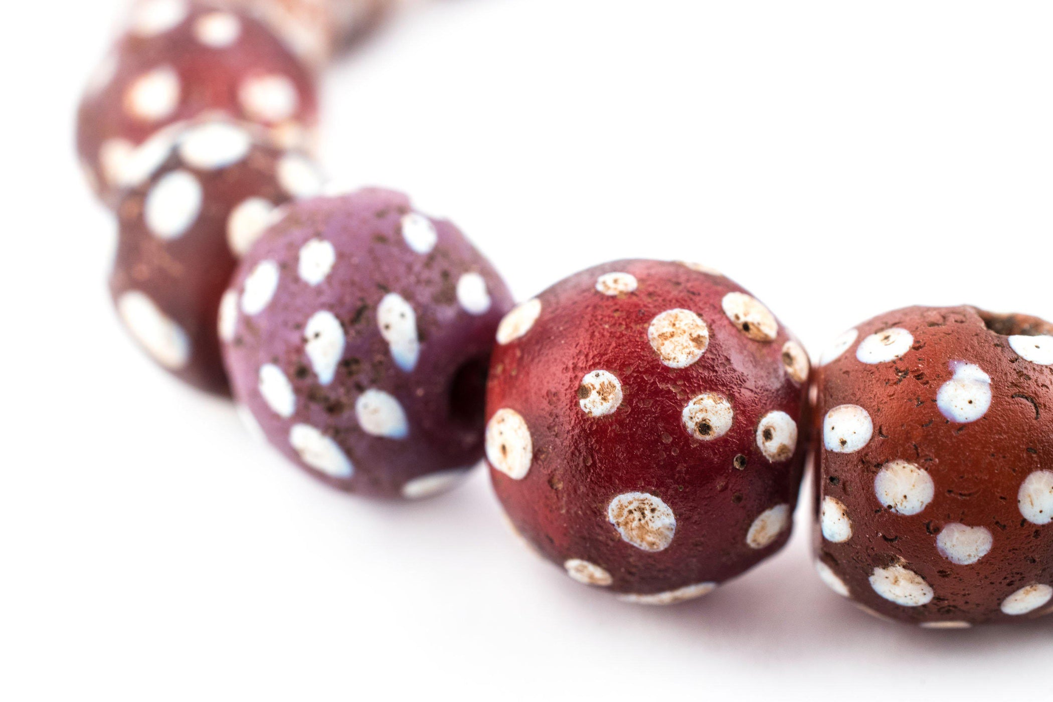 Red Antique Venetian Skunk Beads (Stretch Bracelet) — The Bead Chest