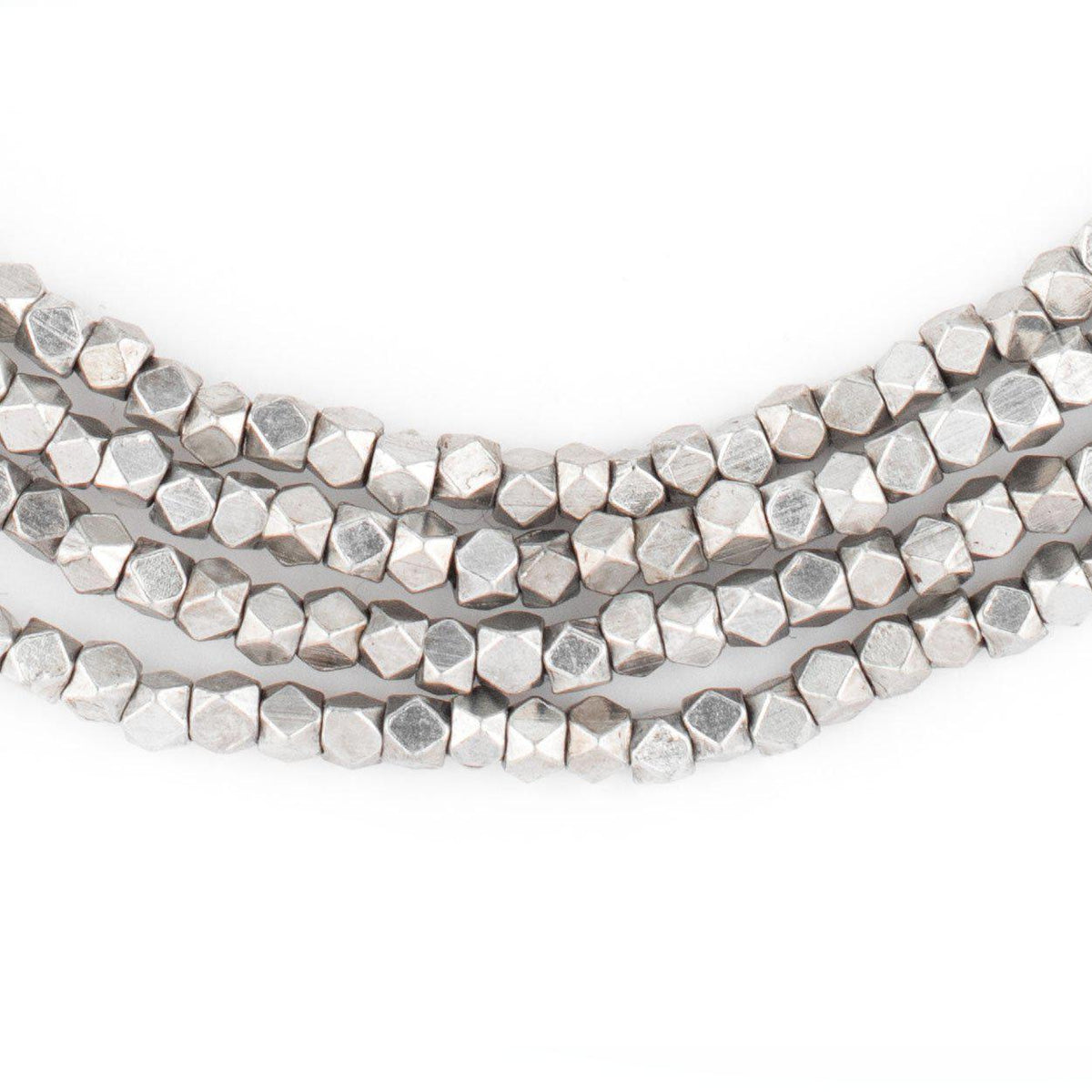 Silver Faceted Diamond Cut Beads (3mm) — The Bead Chest