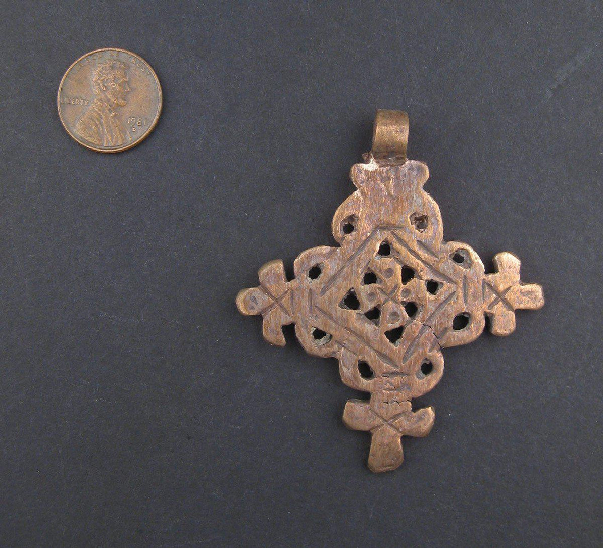 Ethiopian Copper Coptic Cross (Large) — The Bead Chest