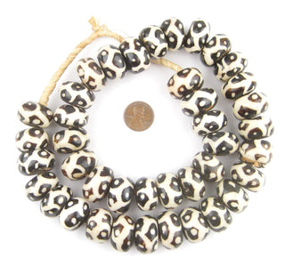 Cheetah Design Batik Bone Beads (Large) — The Bead Chest