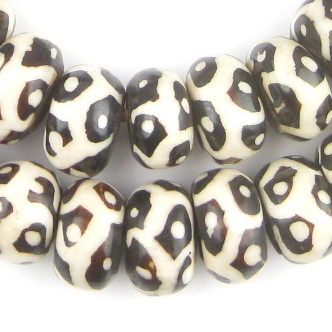 Cheetah Design Batik Bone Beads (Large) — The Bead Chest