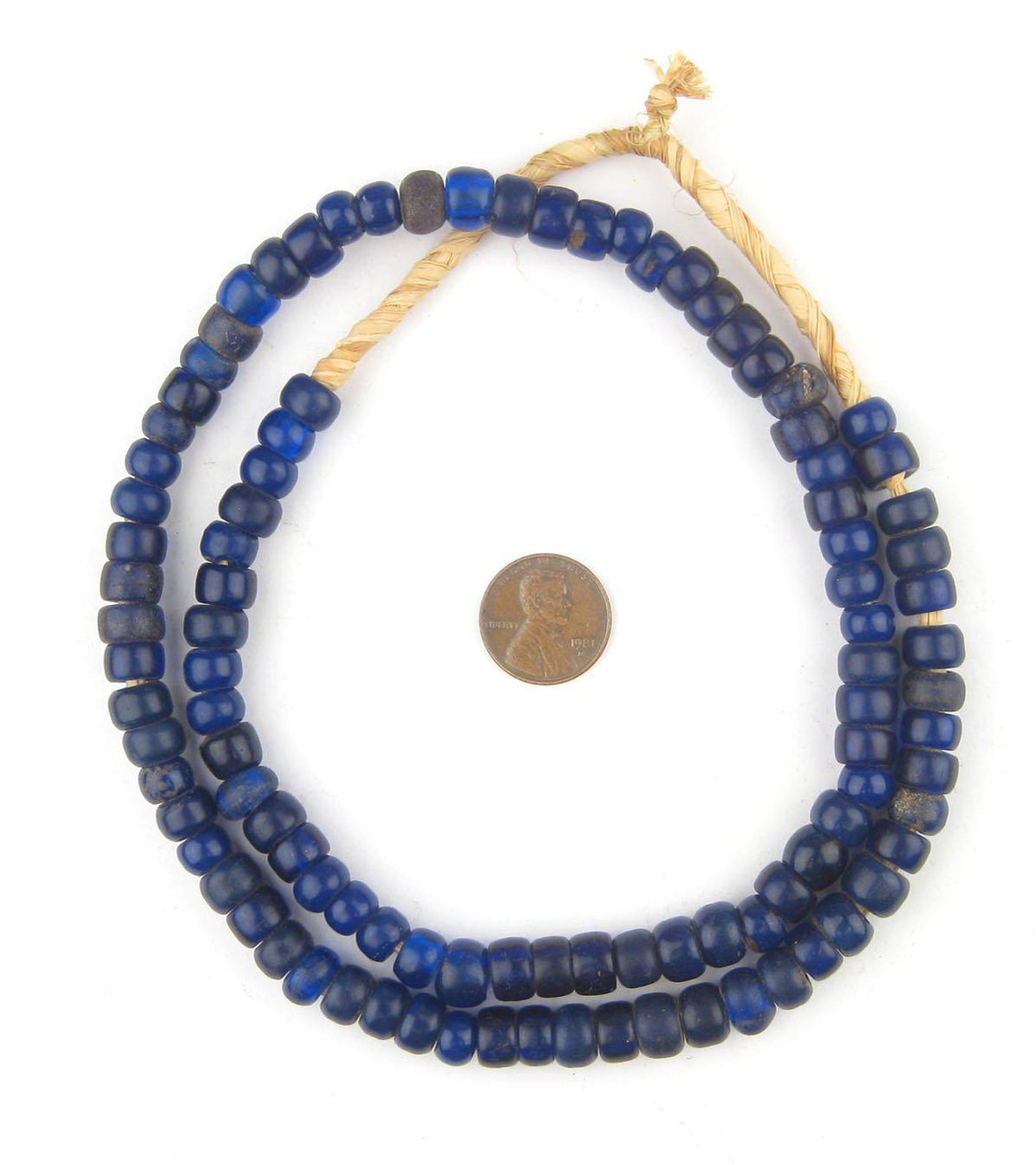 Old Semi-Translucent Navy Blue Padre Beads — The Bead Chest