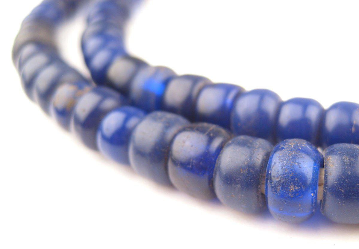 Old Semi-Translucent Navy Blue Padre Beads — The Bead Chest