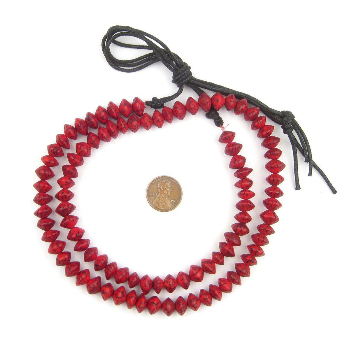 Coral Red Natural Saucer Seed Beads (10mm) — The Bead Chest