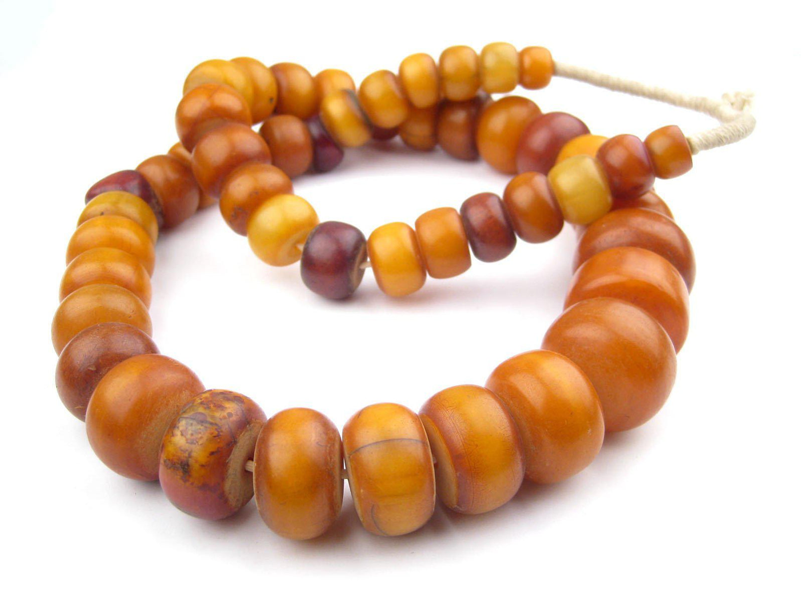 Rare Antique Mauritanian Amber Resin Beads (Long Strand) — The Bead Chest