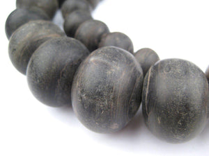 Togo Jumbo Natural Horn Beads (Black) — The Bead Chest